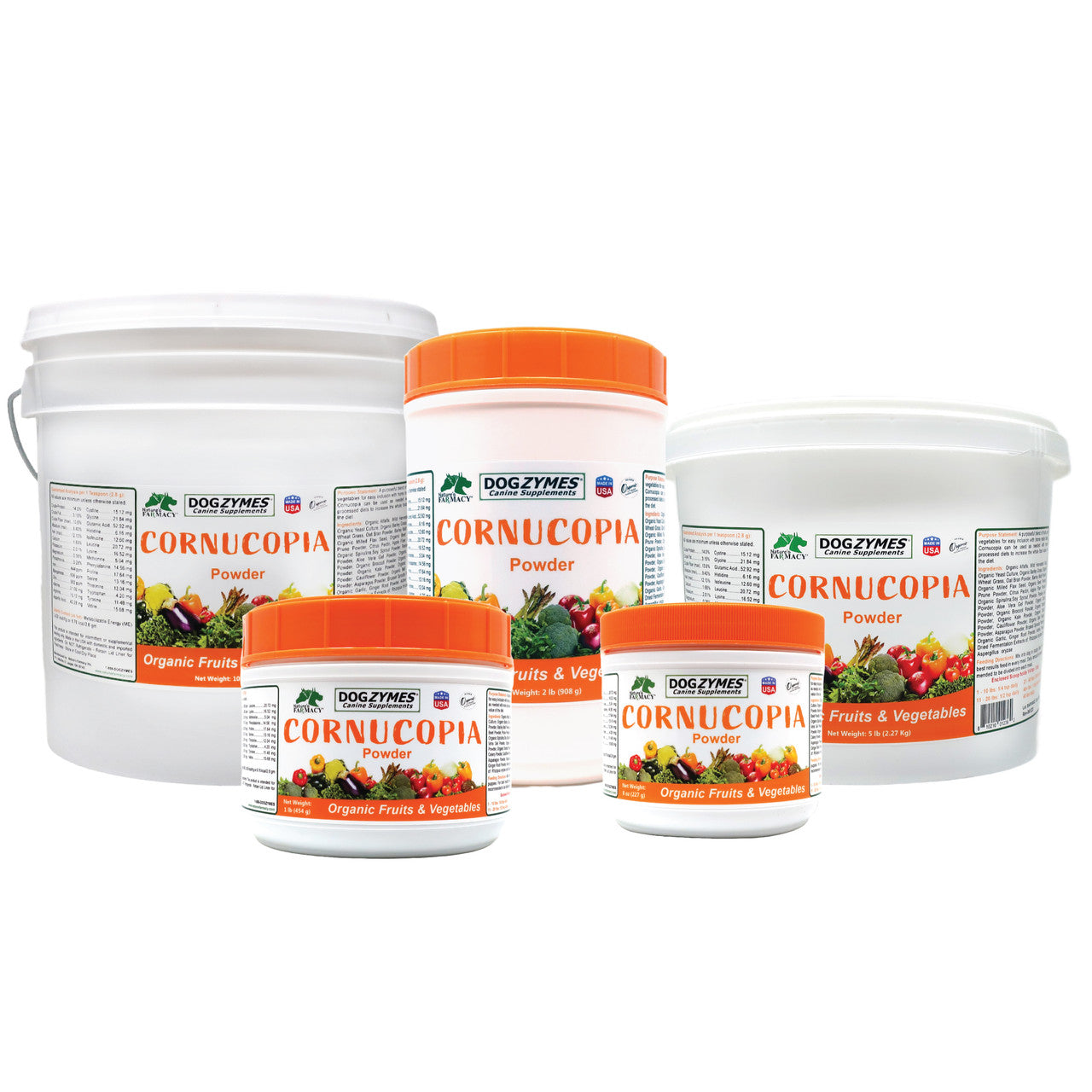 Dogzymes Cornucopia Mix of 22 Fruit and Vegetable Organic Powders for ...